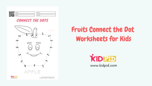 Fruits Connect the Dot Worksheets for Kids - Kidpid