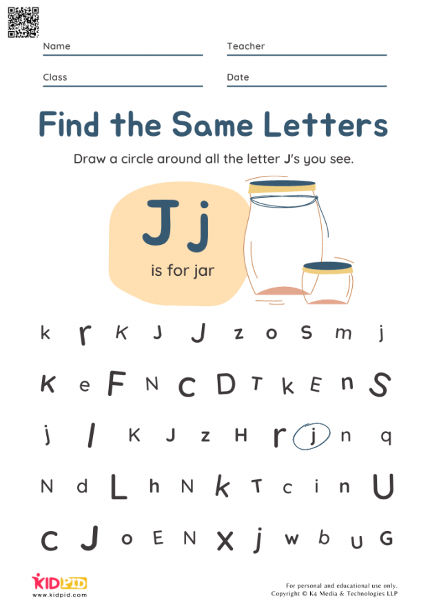 Letter Recognition Preschool Worksheets - Kidpid