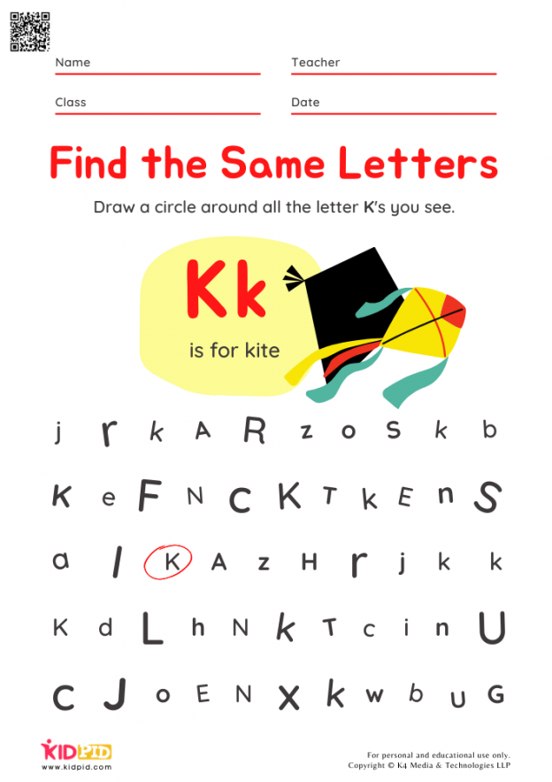 Letter Recognition Preschool Worksheets - Kidpid