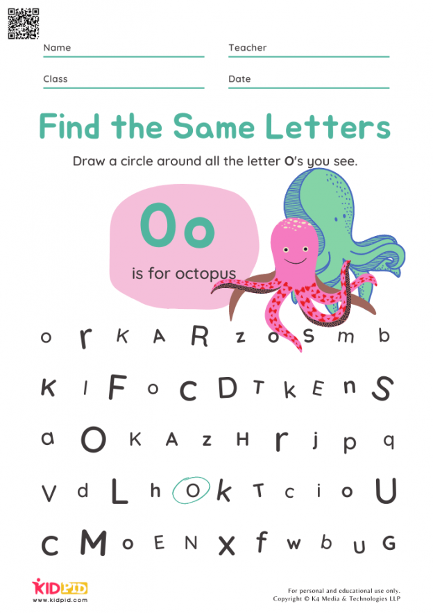 Letter Recognition Preschool Worksheets - Kidpid