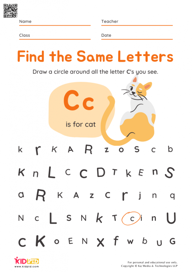Letter Recognition Preschool Worksheets - Kidpid