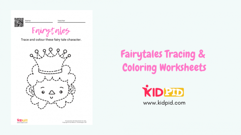 Fairytales Tracing & Coloring Worksheets - Kidpid