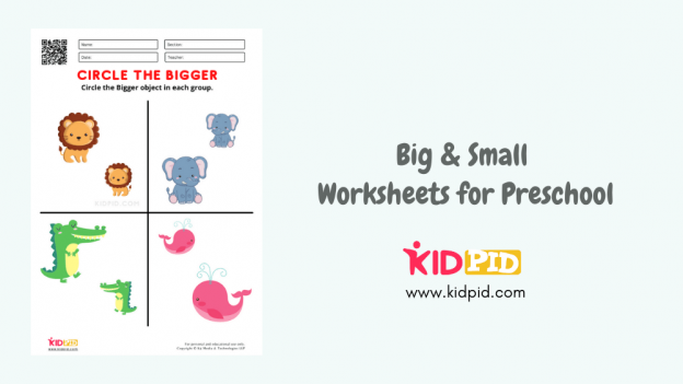 Big & Small Worksheets for Preschool - Free Printables - Kidpid