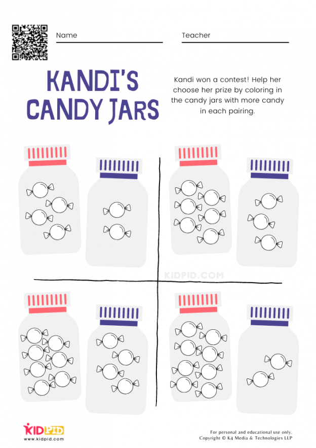 Comparison Math Coloring Activity Printable Worksheets - Kidpid