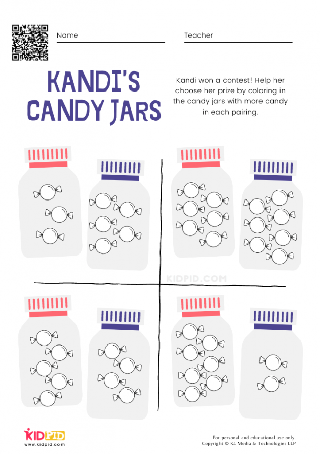 Comparison Math Coloring Activity Printable Worksheets - Kidpid