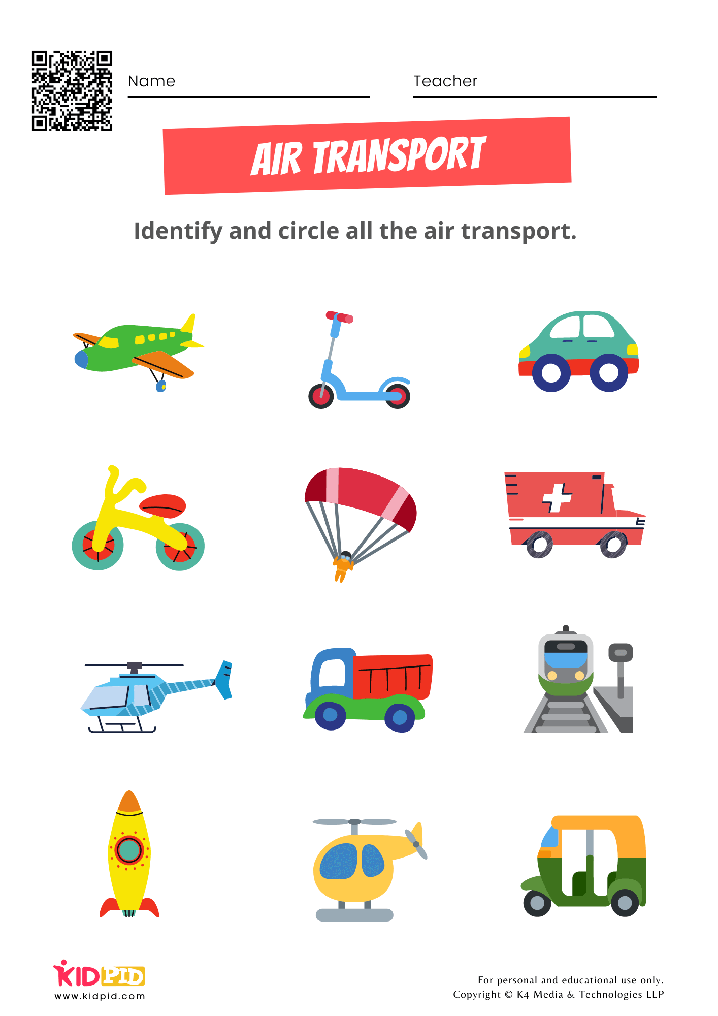 Transport Activity Sheets Transport Activity Sheets