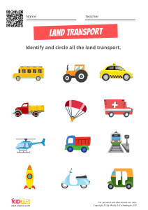 Free Transportation Worksheets for Preschoolers - Kidpid