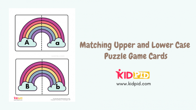 Matching Upper and Lower Case Puzzle Game Cards - Kidpid