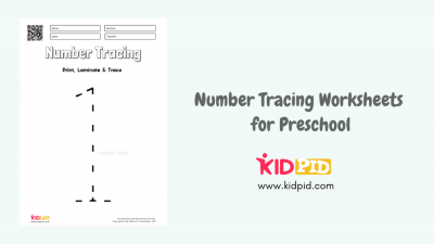 Number Tracing Worksheets for Preschool - Kidpid