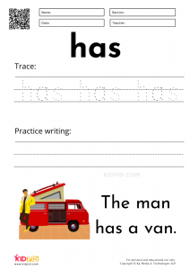 Trace & Write Sight Words Worksheets for Kids - Kidpid