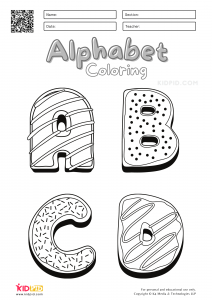 Sugar Cookie Alphabet Coloring Worksheets for Kids - Kidpid
