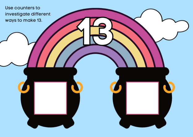 Rainbow Simple Addition Counters Mats - Kidpid