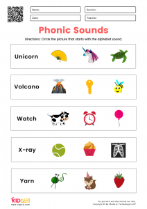 Phonic Sounds Worksheets for Kids - Kidpid