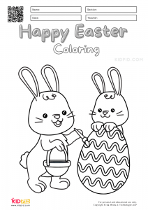 Easter Coloring Worksheets for Kids - Kidpid
