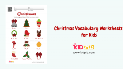 Christmas Vocabulary Worksheets for Kids - Kidpid