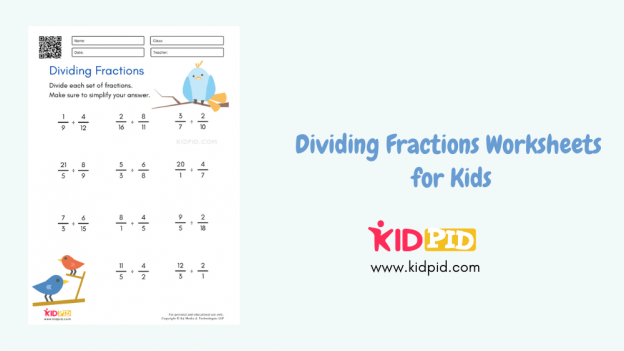 Dividing Fractions Worksheets for Kids - Kidpid
