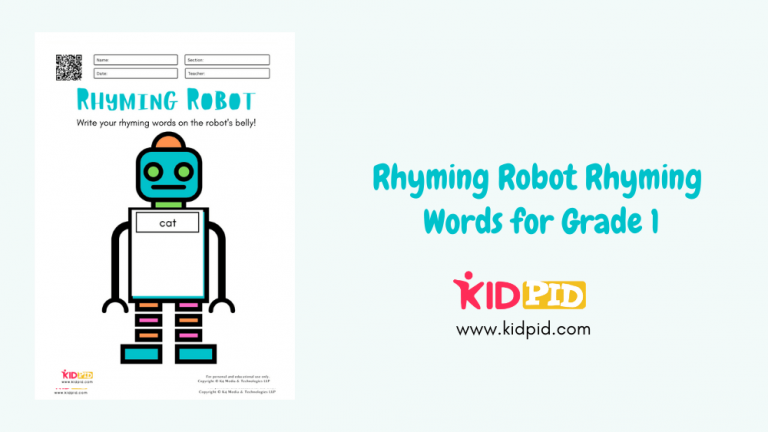 Rhyming Robot Rhyming Words for Grade 1 - Kidpid