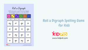 Roll a Digraph Spelling Game for Kids - Kidpid
