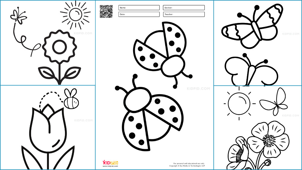 Spring Coloring Book for Kids - Kidpid