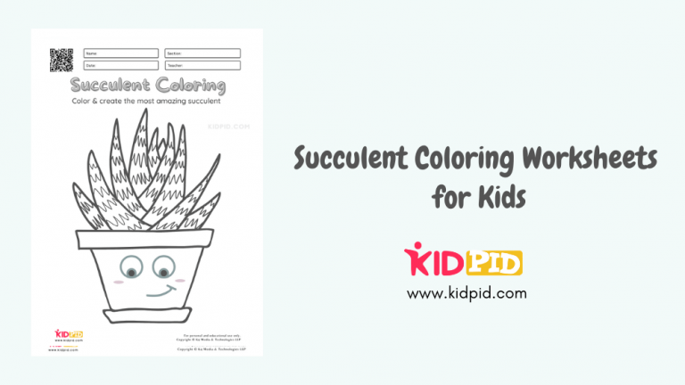 Succulent Coloring Worksheets for Kids - Kidpid