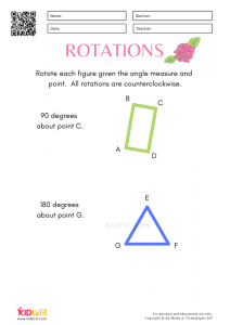 Rotations on Paper Math Worksheets - Kidpid