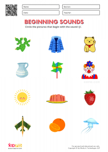 Circle the Picture Beginning Sounds Worksheets for Kids - Kidpid