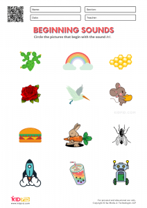 Circle the Picture Beginning Sounds Worksheets for Kids - Kidpid
