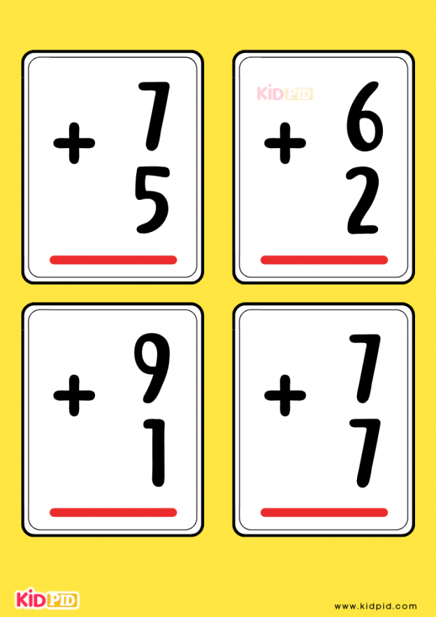 Basic Addition Flashcards - Kidpid
