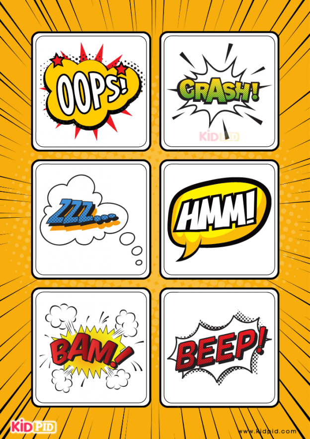 Onomatopoeia Flashcards - Kidpid
