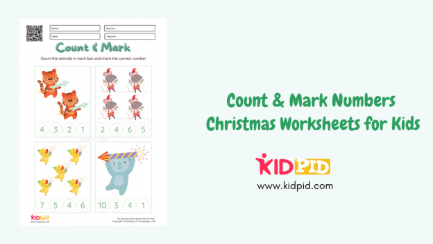 Count & Mark Numbers Christmas Worksheets for Kids - Kidpid