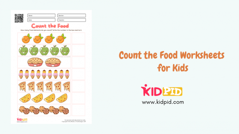 Count the Food Worksheets for Kids - Kidpid