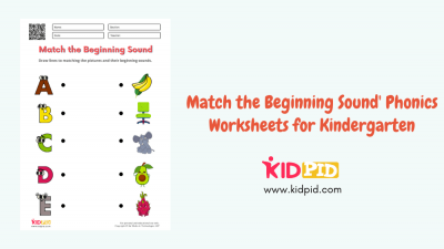 'Match the Beginning Sound' Phonics Worksheet - Kidpid