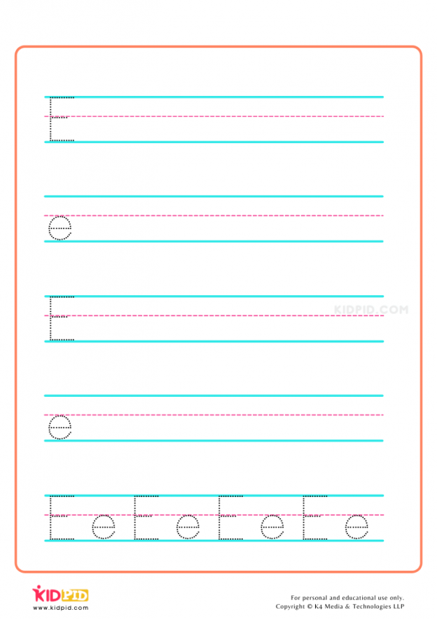 Alphabet Handwriting Printable Worksheets - Kidpid