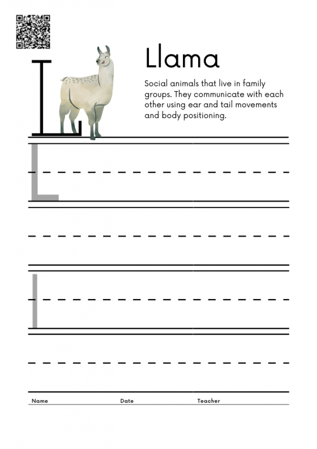 Animal Alphabet Letter Practice Free Printable Worksheets - Kidpid