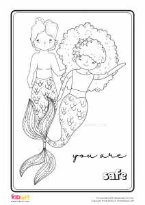 Mermaids Positive Affirmations Coloring Book Worksheet - Kidpid