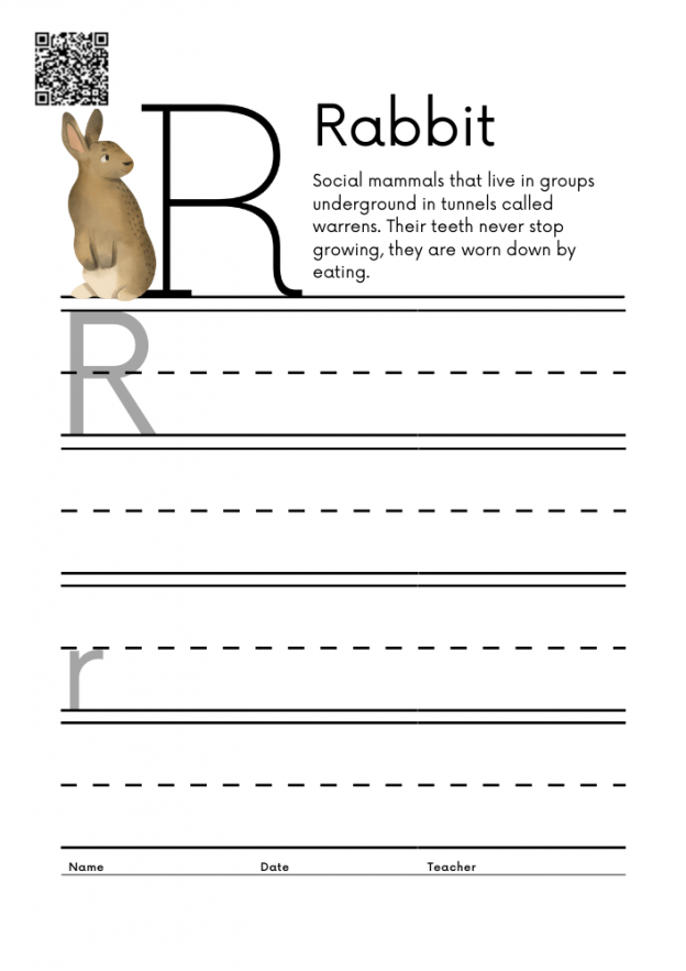 Animal Alphabet Letter Practice Free Printable Worksheets - Kidpid