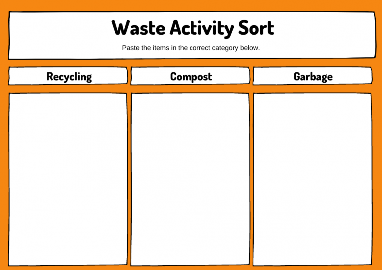 Recycling Sorting Activity Worksheets - Kidpid
