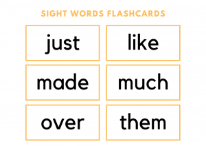 Sight Words Orange List Flashcards For Grade 1 - Kidpid