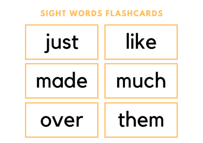 Sight Words Orange List Flashcards For Grade 1 - Kidpid