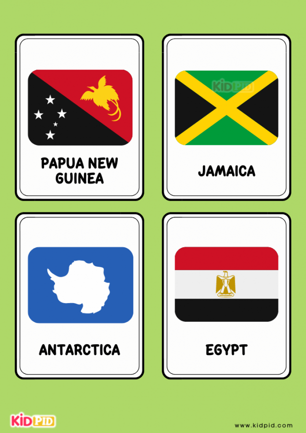 Flags of the World Flashcards - Kidpid