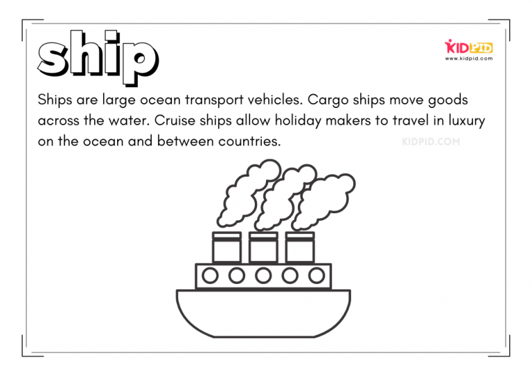 Transport Coloring Pages Worksheet - Kidpid
