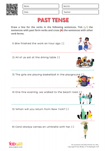 Past Tense Verbs Printable Worksheets for Grade 2 - Kidpid