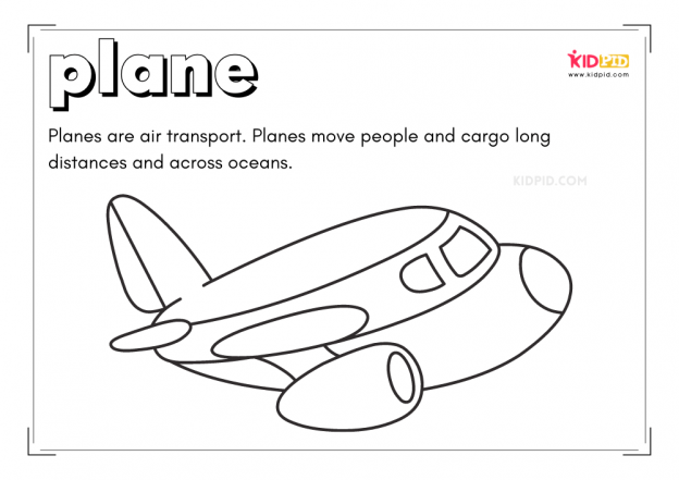 Transport Coloring Pages Worksheet - Kidpid
