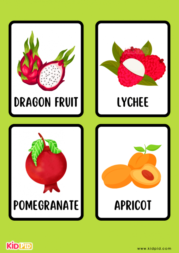 Fruit Education Flashcards - Kidpid