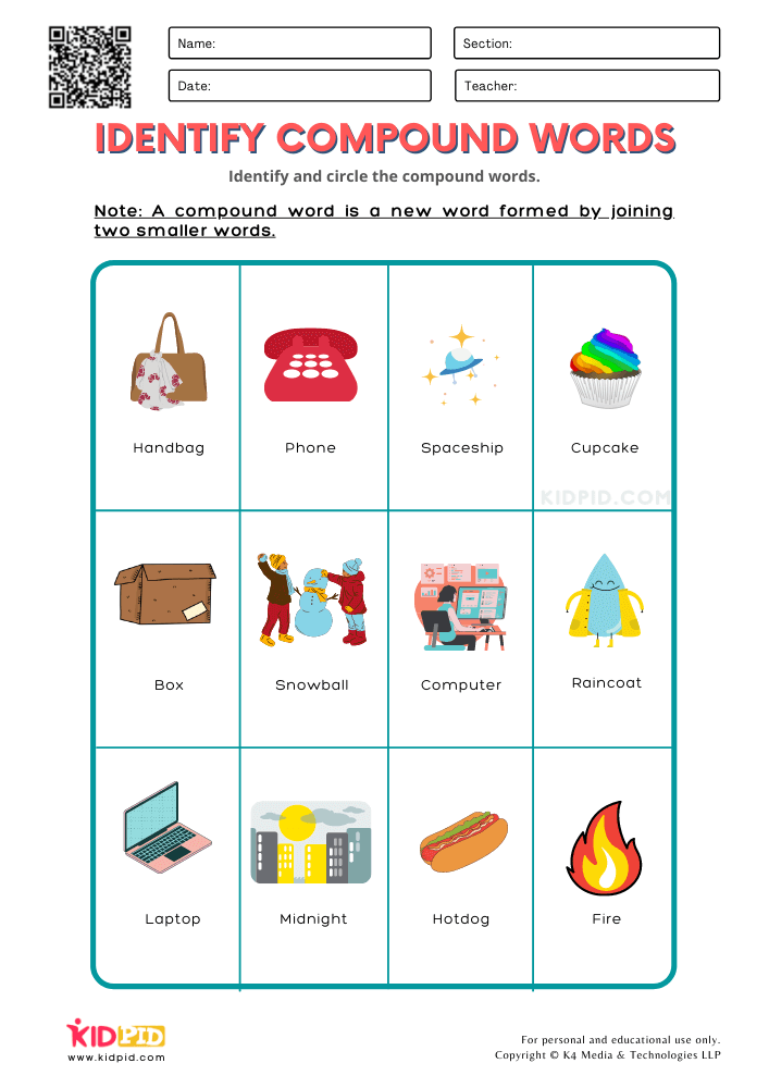 Identify Compound Words Printable Worksheets For Grade 1 Kidpid Identify Compound Words Printable Worksheets For Grade 1 Kidpid