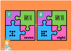 Mathematics Number Match Puzzle Game - Kidpid