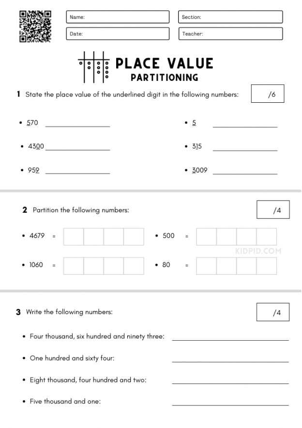 Grade 1 Place Value Quest Worksheet Grade 1 Place Value Quest Worksheet