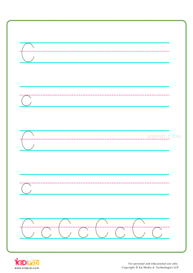 Alphabet Handwriting Printable Worksheets - Kidpid
