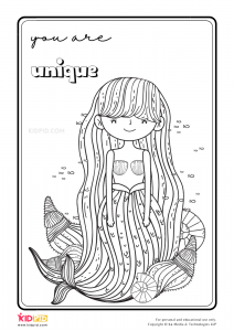 Mermaids Positive Affirmations Coloring Book Worksheet - Kidpid