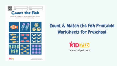 Count & Match the Fish Printable Worksheets for Preschool - Kidpid